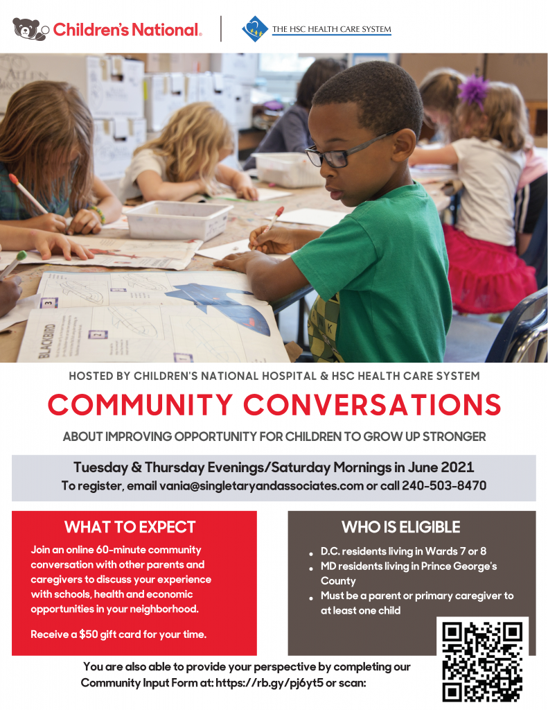Community Conversations - Children's National Hospital - The Community ...